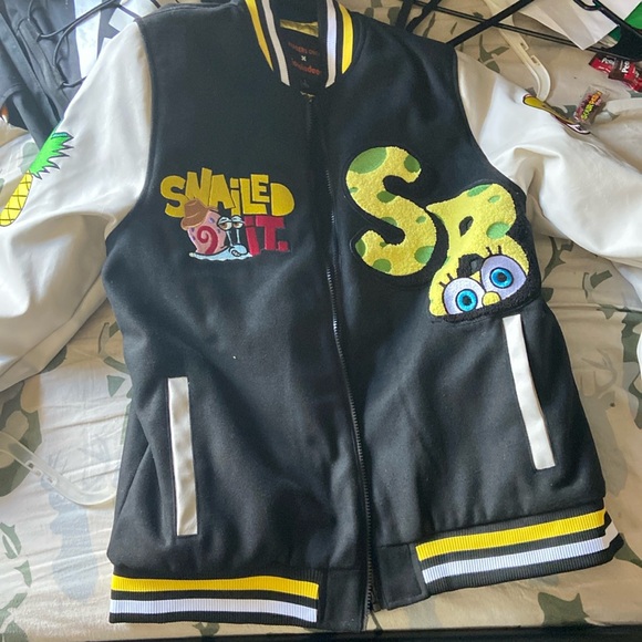 Jackets & Coats | Spongebob Nickelodeon X Members Only Varsity Jacket ...